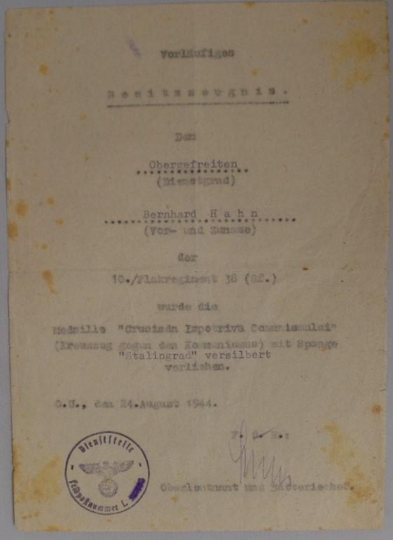 Kurland Docs | Citation grouping - Luftwaffe - Flak Rgt.38 (Sf ...