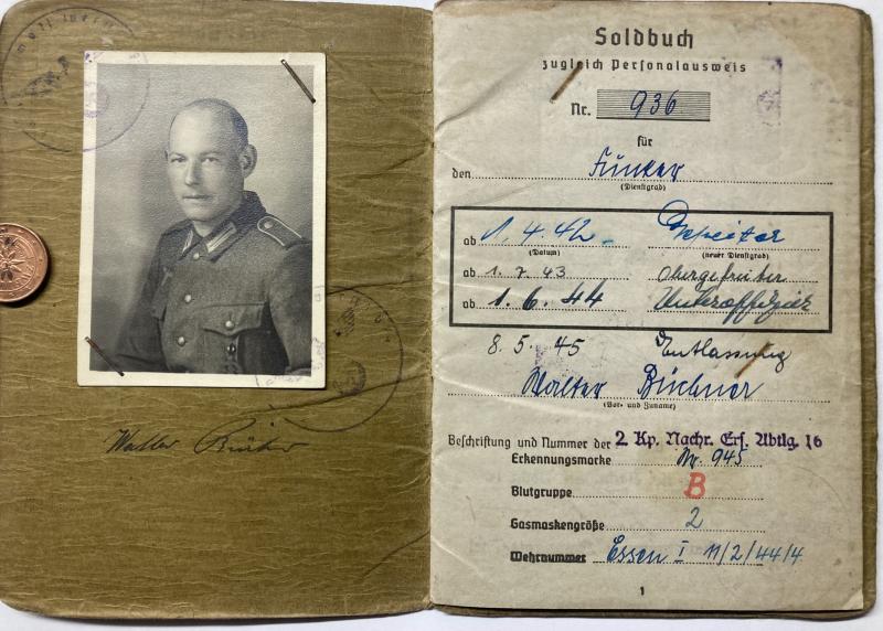 Kurland Docs | Soldbuch WH (Heer) - Fu.Kp.(mot.) 674 - Büchner