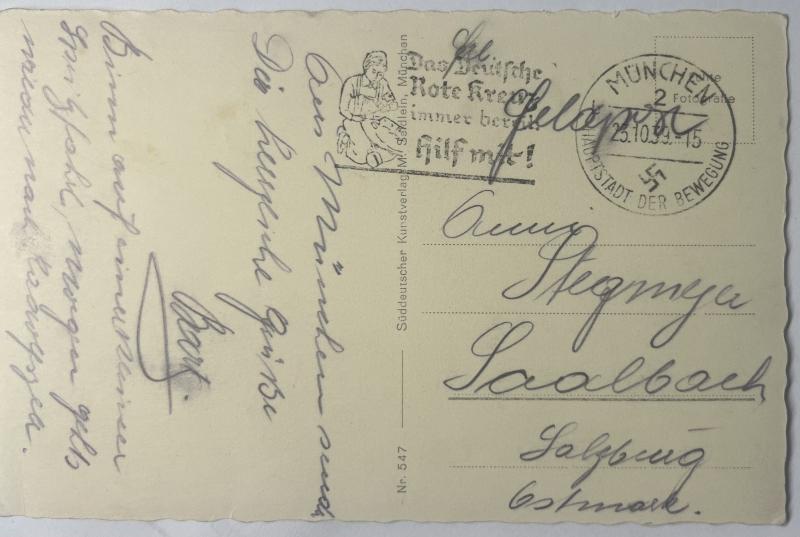 Kurland Docs | "Waffen-SS" - postcard - "SS-Standarte Deutschland"