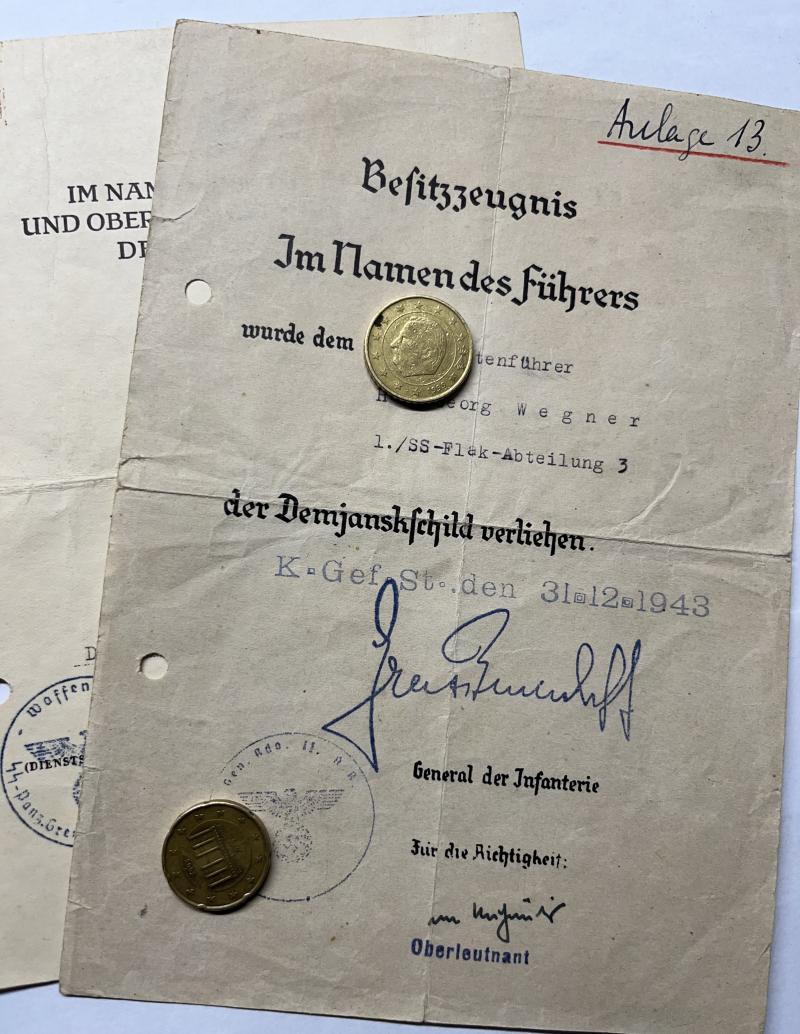 Kurland Docs | "Waffen-SS" - citation set - SS.Pz.Gren.-Div. "Totenkopf ...