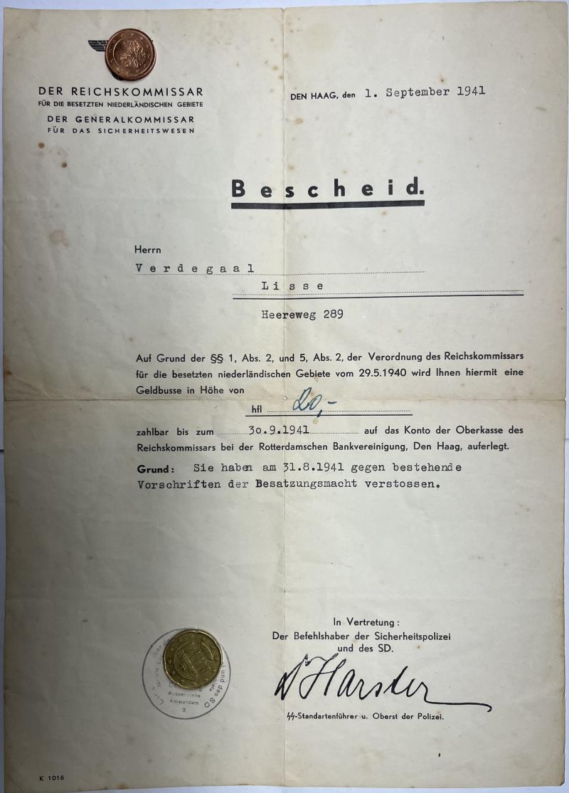 Kurland Docs | "Reichskommissar für die besetzten niederländischen ...