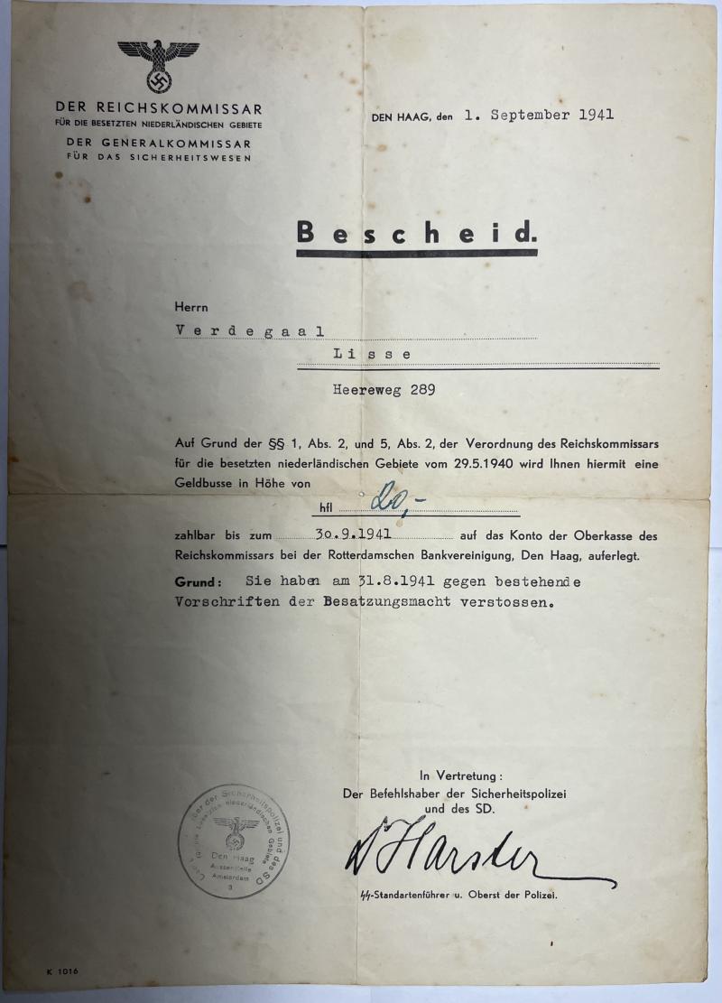 Kurland Docs | "Reichskommissar für die besetzten niederländischen ...